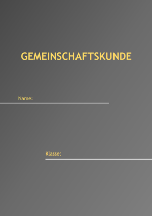 Deckblatt Gemeinschaftskunde: Vorlagen & Muster - Deckblatt.de