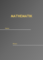 Deckblatt Mathematik: Vorlagen & Muster - Deckblatt.de